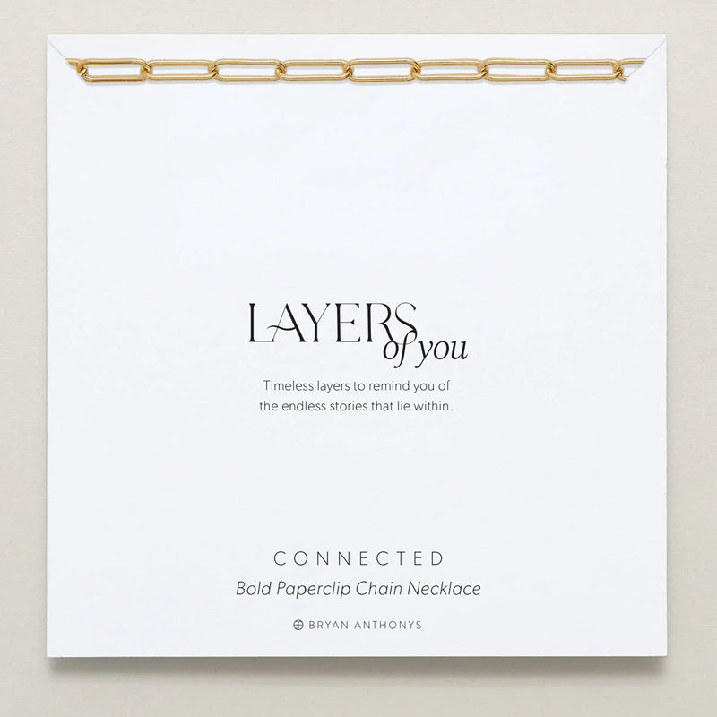 Connected Bold Paperclip Chain Necklace – Wrapped Gift Boutique